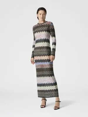 Missoni Viscose Lamé Snake-pattern Gown