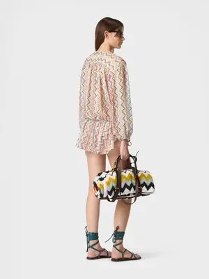 Missoni Long-sleeved Mini Cover-up Dress