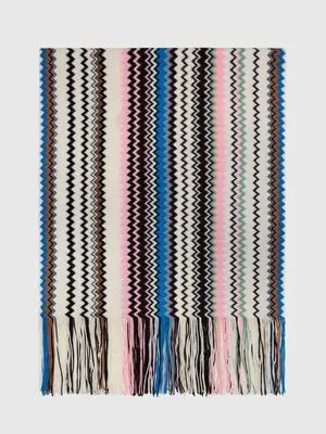 Missoni Zig Zag Wool-blend Scarf With Fringes - Multicoloured