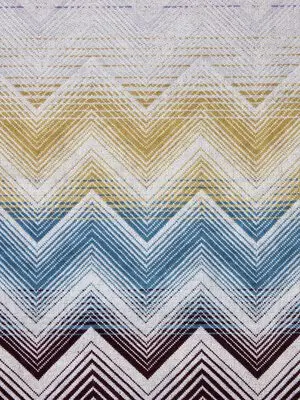 Missoni Marea Beach Towel In 100% Cotton 180x100 Cm With Zig Zag Pattern