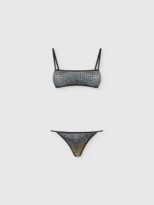 Missoni Balconette Bikini In Zigzag Viscose Lam