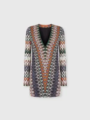 Missoni Viscose And Cotton Lamé Mini Dress