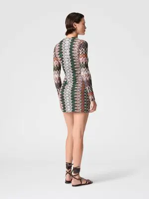 Missoni Viscose And Cotton Lamé Mini Dress