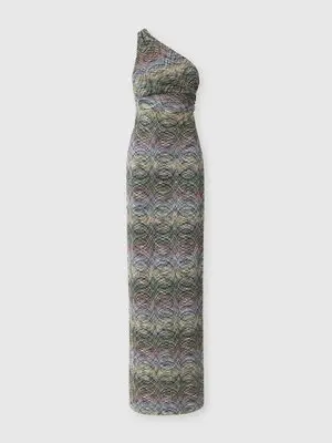 Missoni One-shoulder Space-dye Viscose Long Dress