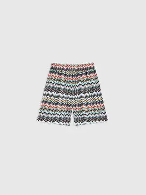 Missoni Mid-length Swim Shorts With Zig Zag Print