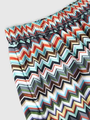 Missoni Mid-length Swim Shorts With Zig Zag Print