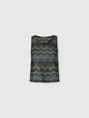Missoni Sleeveless Viscose Top With Snake Motif - Multicoloured