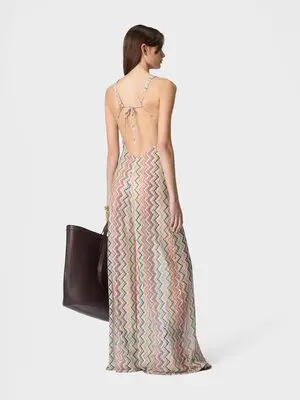 Missoni Long Cover-up Jumpsuit With Irregular Zig Zag Motif