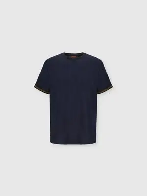 Missoni Crew-neck Cotton Jacquard T-shirt With Tone-on-tone Zigzag Design