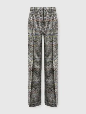 Missoni Tailored Viscose Lamé Trousers With Sequins