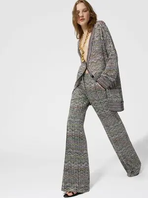 Missoni Tailored Viscose Lamé Trousers With Sequins
