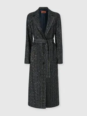 Missoni Striped Lamé Knit Duster Coat
