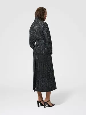 Missoni Striped Lamé Knit Duster Coat