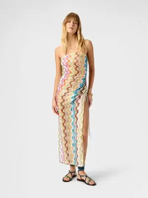 Missoni Long Cover-up With Irregular Zig Zag Print