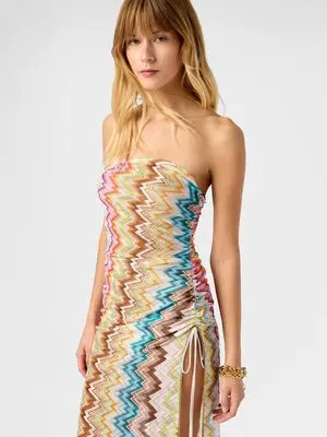 Missoni Long Cover-up With Irregular Zig Zag Print