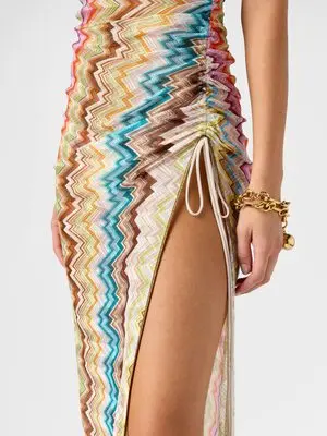 Missoni Long Cover-up With Irregular Zig Zag Print