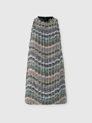 Missoni Chevron Knit Mini Dress With Sequins - Multicoloured