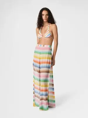 Missoni Beach Cover-up Pants With Dégradé Zigzag Pattern And Slits