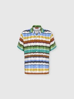 Missoni Zig Zag Viscose Bowling Shirt - Multicoloured