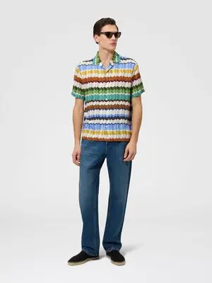 Missoni Zig Zag Viscose Bowling Shirt