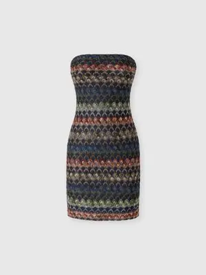Missoni Bustier Mini Dress With Lace Motif - Multicoloured