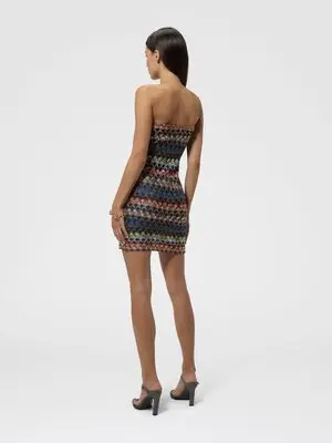 Missoni Bustier Mini Dress With Lace Motif - Multicoloured
