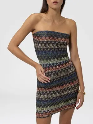 Missoni Bustier Mini Dress With Lace Motif - Multicoloured