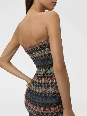 Missoni Bustier Mini Dress With Lace Motif - Multicoloured