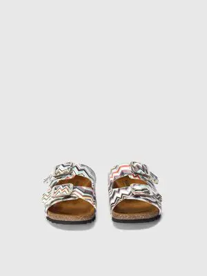 Missoni Double-strap Sandals With Zig Zag Motif