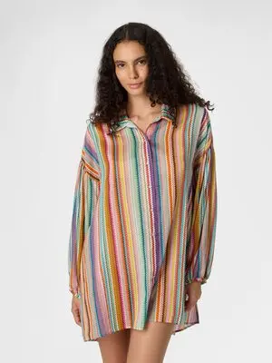 Missoni Cotton And Silk Zigzag Pattern Shirt