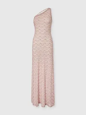 Missoni Lamé Viscose Foliage Motif One-shoulder Dress - Multicoloured