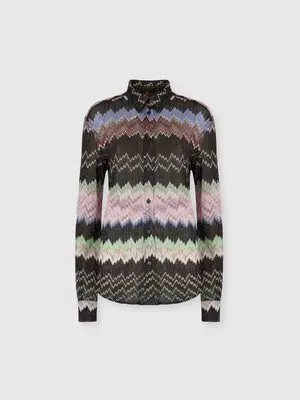 Missoni Snake-pattern Viscose Lamé Shirt