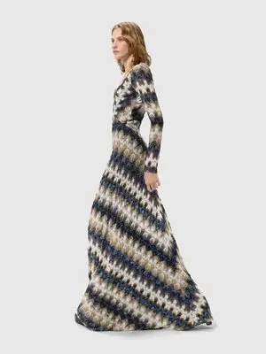 Missoni Long Lace Dress With V-neckline