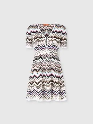 Missoni Chevron Viscose And Cotton Mini Dress
