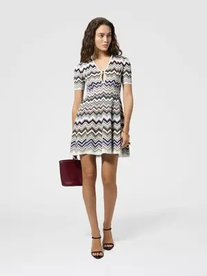 Missoni Chevron Viscose And Cotton Mini Dress