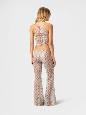 Missoni Halterneck Zig Zag Cropped Top - Multicoloured