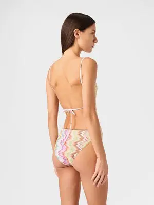 Missoni Printed One-piece Swimsuit With Open Back - Multicoloured