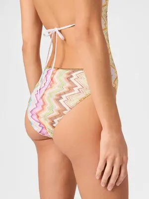 Missoni Printed One-piece Swimsuit With Open Back - Multicoloured