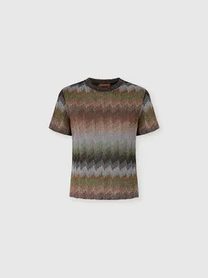 Missoni Snake-pattern Viscose Lamé Crewneck T-shirt - Multicoloured