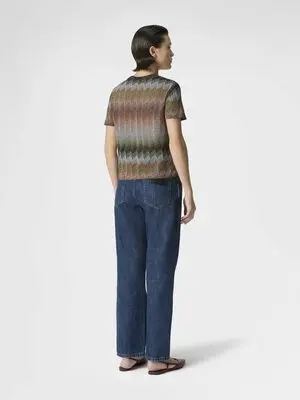 Missoni Snake-pattern Viscose Lamé Crewneck T-shirt - Multicoloured