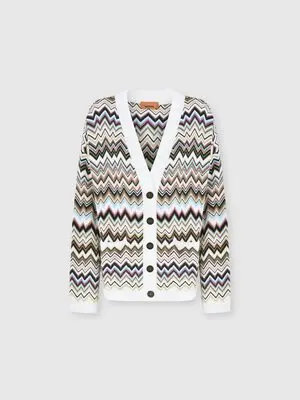 Missoni Oversized Wool And Viscose Zig Zag Cardigan