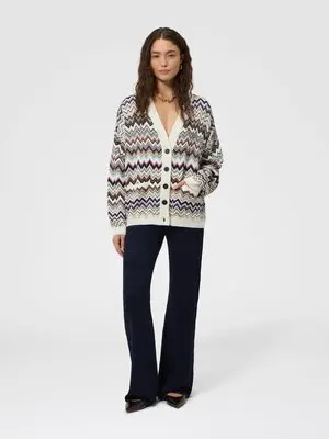 Missoni Oversized Wool And Viscose Zig Zag Cardigan