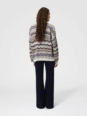 Missoni Oversized Wool And Viscose Zig Zag Cardigan