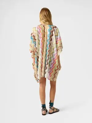 Missoni Short Kaftan With V-neckline And Printed Pattern