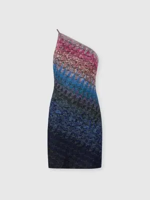 Missoni One-shoulder Dégradé Viscose Lamé Mini Dress - Multicoloured