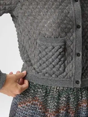 Missoni Cashmere Cardigan With Lace Pattern