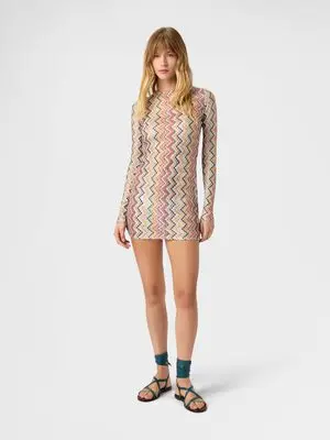 Missoni Long-sleeved T-shirt With Irregular Zig Zag Print