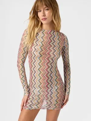 Missoni Long-sleeved T-shirt With Irregular Zig Zag Print