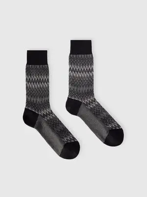 Missoni Mid-length Cotton-blend Zigzag Socks - Multicoloured