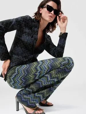 Missoni Snake Motif Viscose Flare Trousers